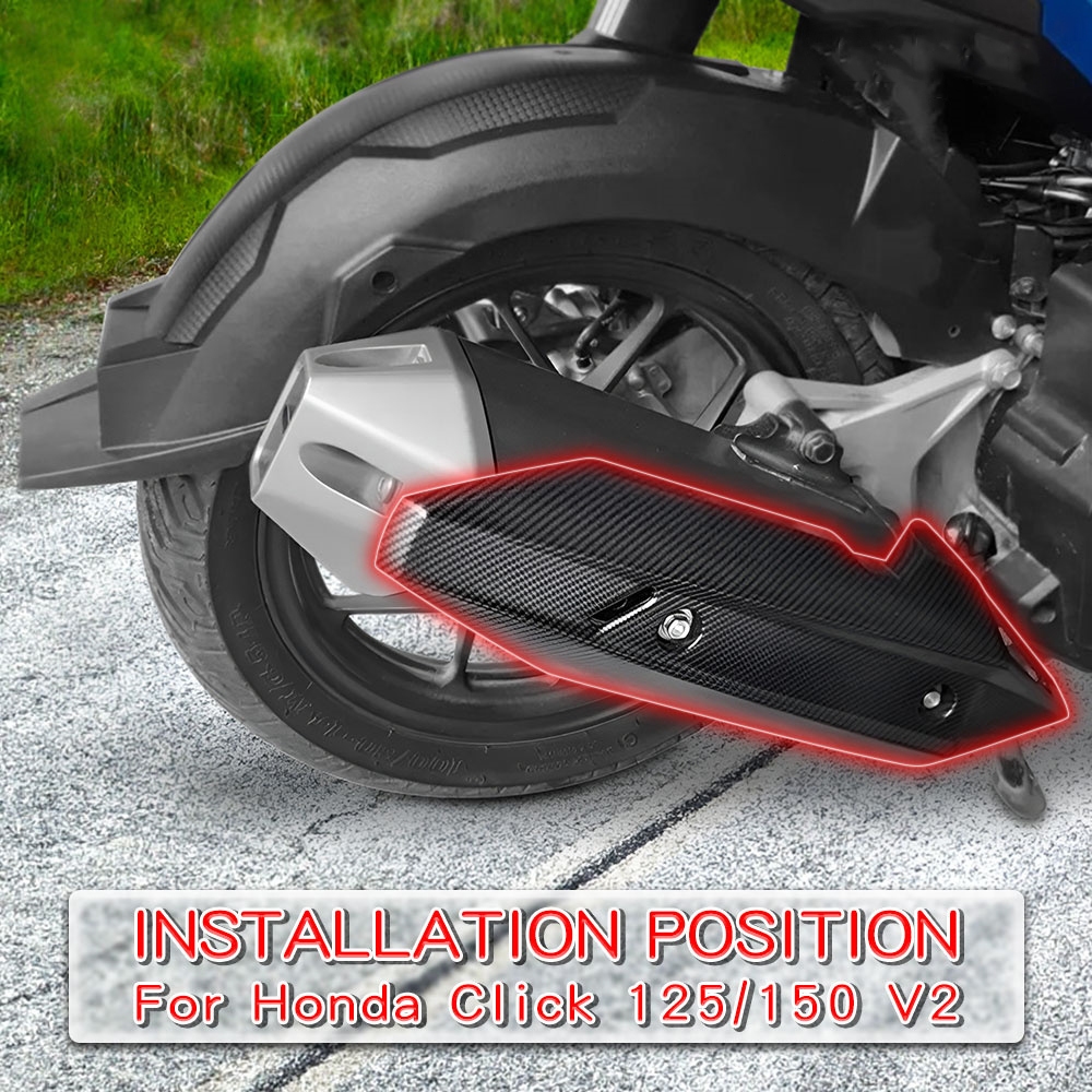 HONDA CLICK V3 CLICK V2 GAME CHANGER MUFFLER COVER FOR HONDA CLICK ...