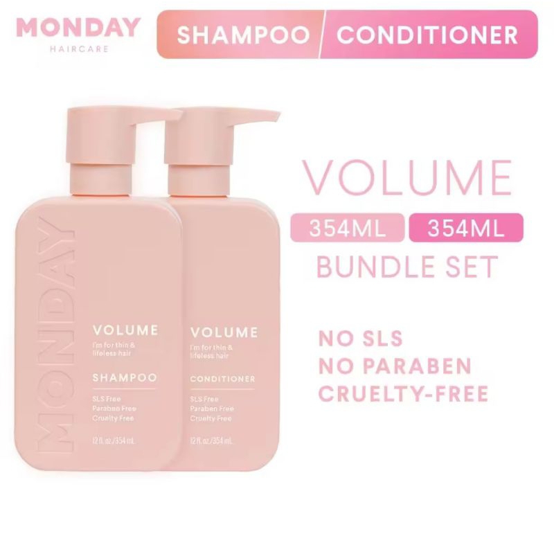 [BUNDLE SET] MONDAY HAIRCARE VOLUME Shampoo + Conditioner (354 ml x 2 ...