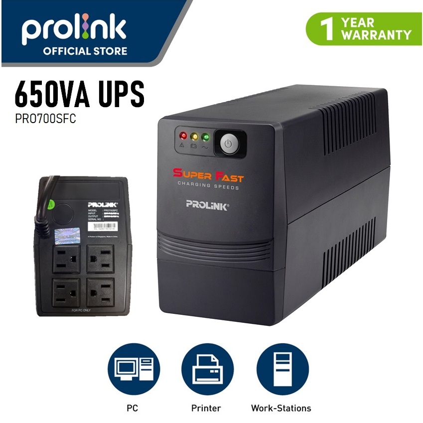 PROLiNK Super Fast Charging UPS for backup time PRO700SFC/PRO705SFC ...