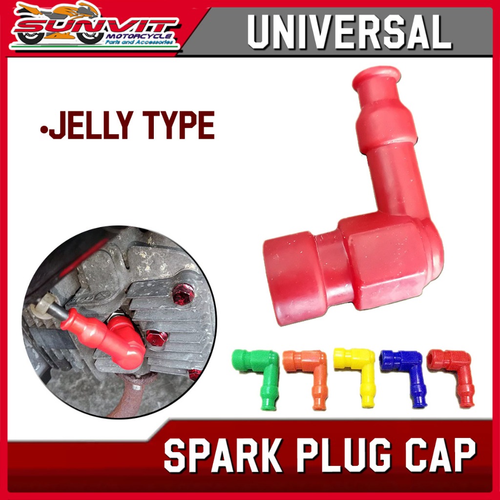 MOTORCYCLE SPARK PLUG CAP UNIVERSAL (COLORED/TRANSPARENT) | Shopee ...