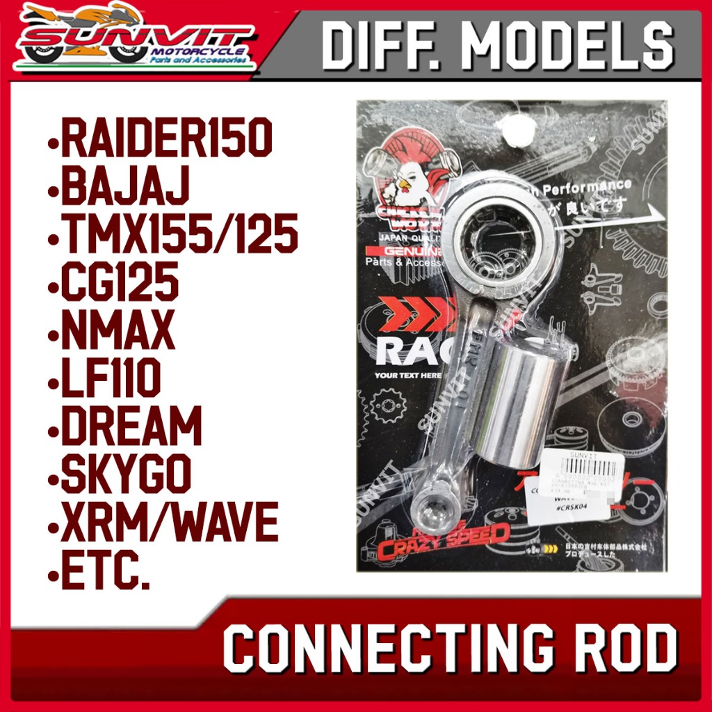 MOTORCYCLE CHICKEN WORX CONNECTING ROD RAIDER150 CT100/BAJAJ WAVE100 ...