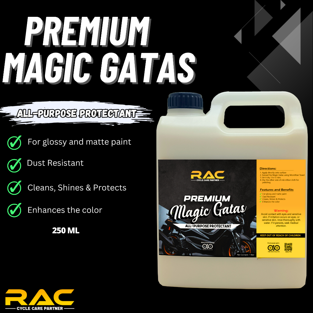 RAC Magic Gatas 1Liter Bike/Motorcycle/Car | Shopee Philippines
