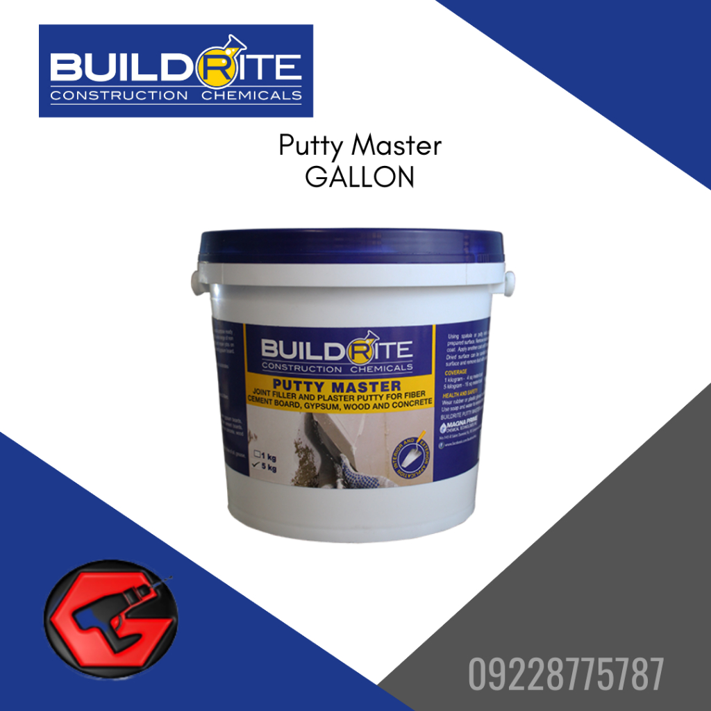 BUILDRITE PUTTY MASTER 5kgs(Gallon) | Shopee Philippines