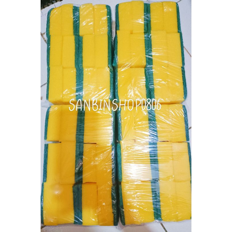 12pcs High Quality Scouring Pad Sponges (1pack 12pcs) | Shopee Philippines