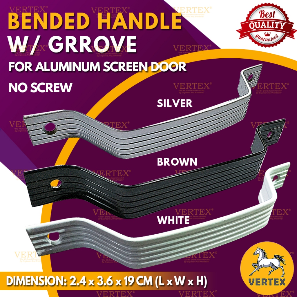 VERTEX Bended Handle with Groove for Aluminum Screen Door Stainless ...