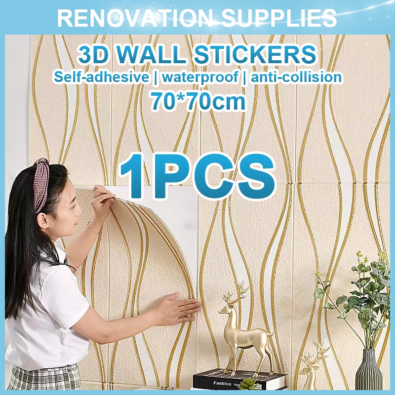 The New Stickers Wallpaper 3d Stereo Foam Sound Insulation Self ...