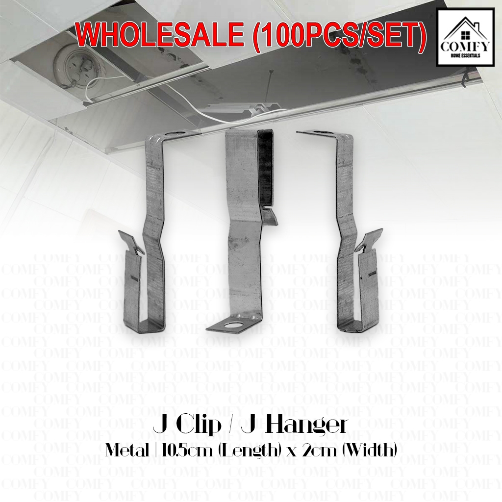 (100PCS) Metal J Clip for Ceiling J Hanger Bracket for Threaded Rod ...