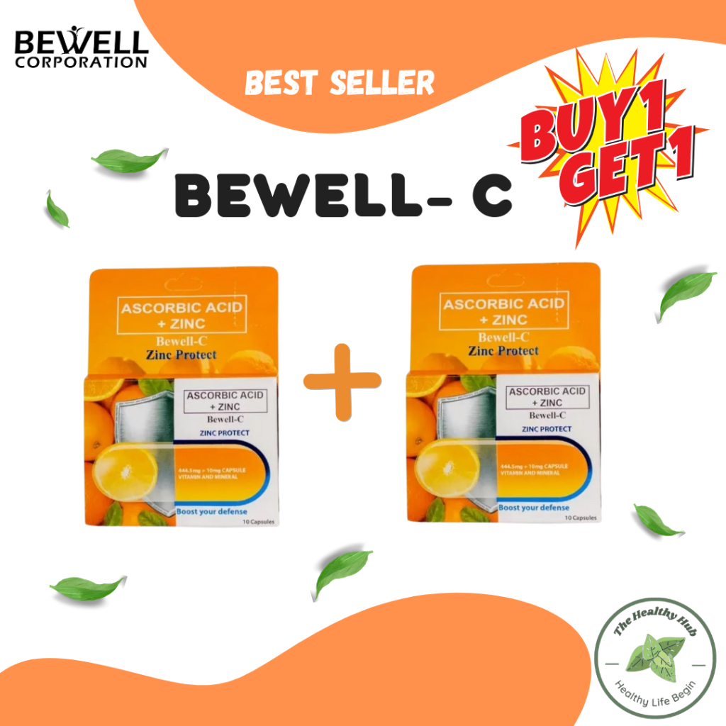 Bewell C Adult Vitamins Ascorbic Acid with Zinc 10 Capsules Adult B1T1 | Shopee Philippines