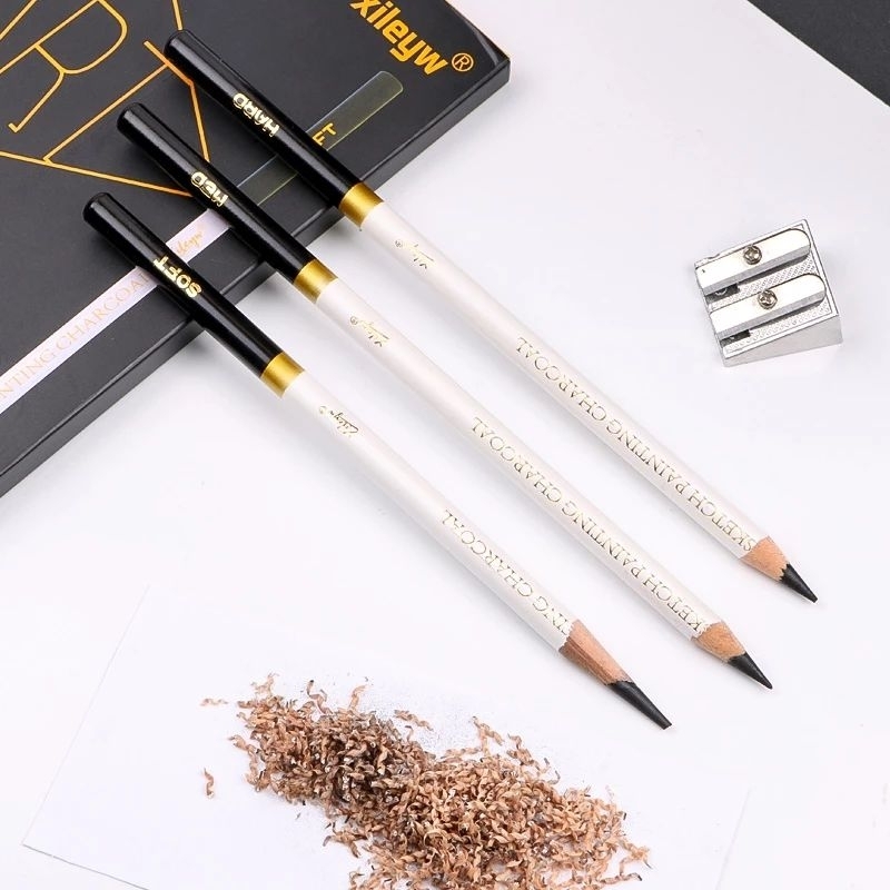 1 pc. Charcoal Pencil for drawing Soft, Medium, Hard unsharpened pencil ...