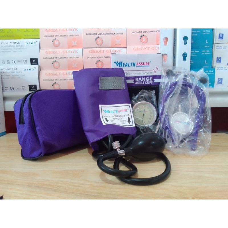 ANEROID SPHYGMOMANOMETER & STETHOSCOPE (Purple) | Shopee Philippines