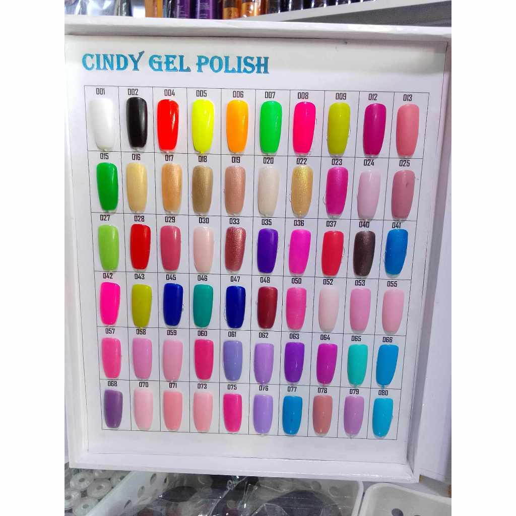 CINDY GEL POLISH NO.8 (REFER TO CHART FOR POLISH COLOR) | Shopee ...