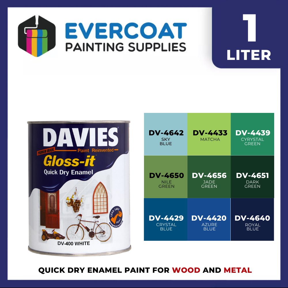 Davies Gloss It QDE, Quick Dry Enamel, Alkyd Based, For Wood and Metal ...