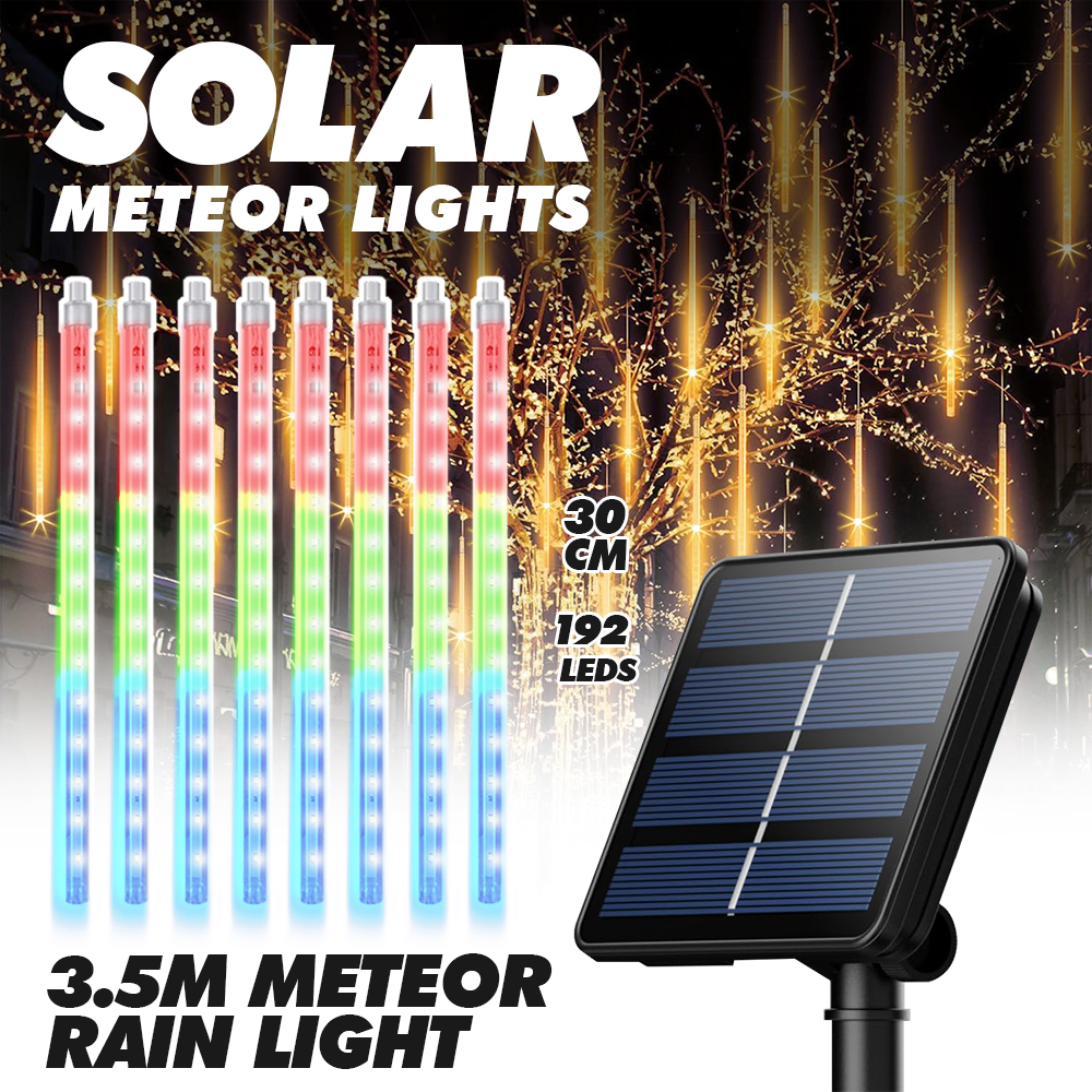 Solar Meteor Shower Solar Led Rain Lights Waterfall Led Solar Light ...