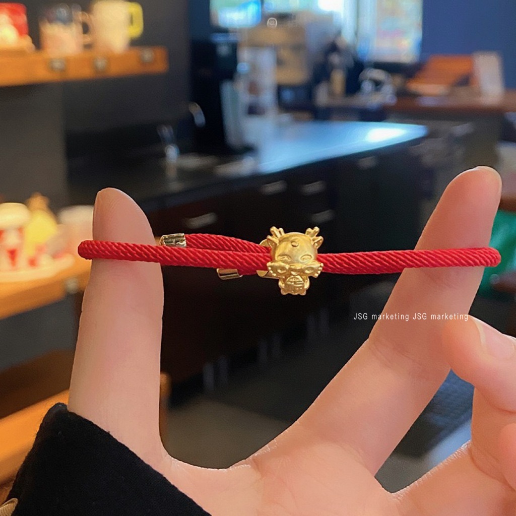 2024 Year Of The Dragon Adjustable Handmade Red String Rope Bracelet ...