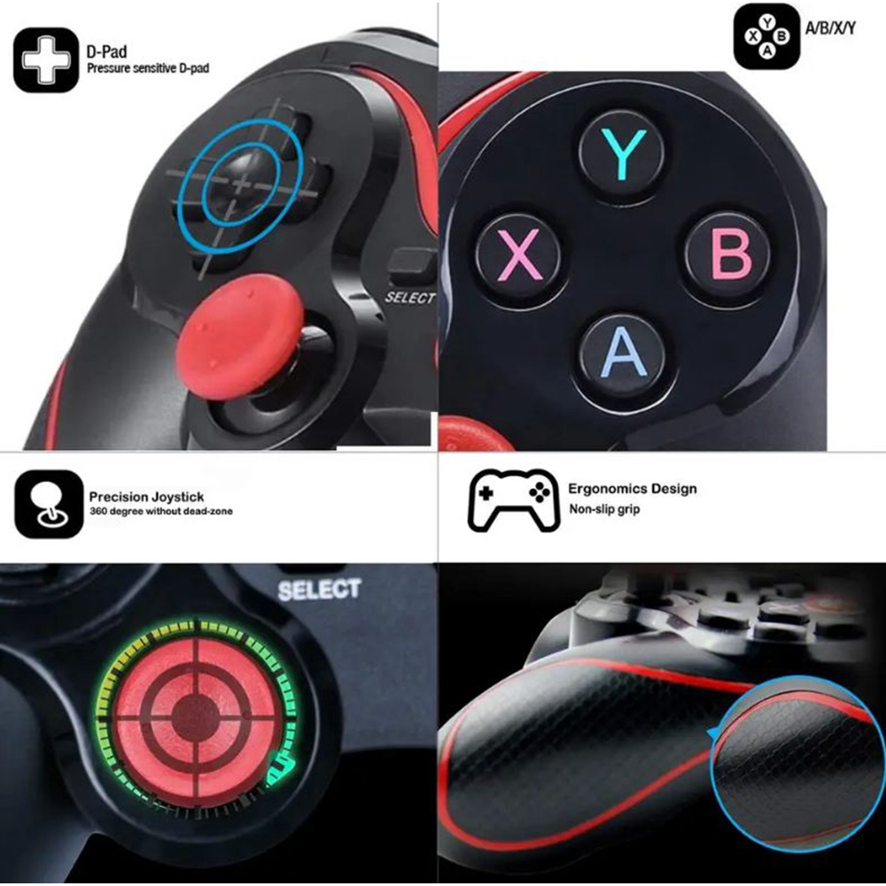 GEN GAME X3/T3 Wireless Bluetooth Gamepad Controller Bracket (Black ...