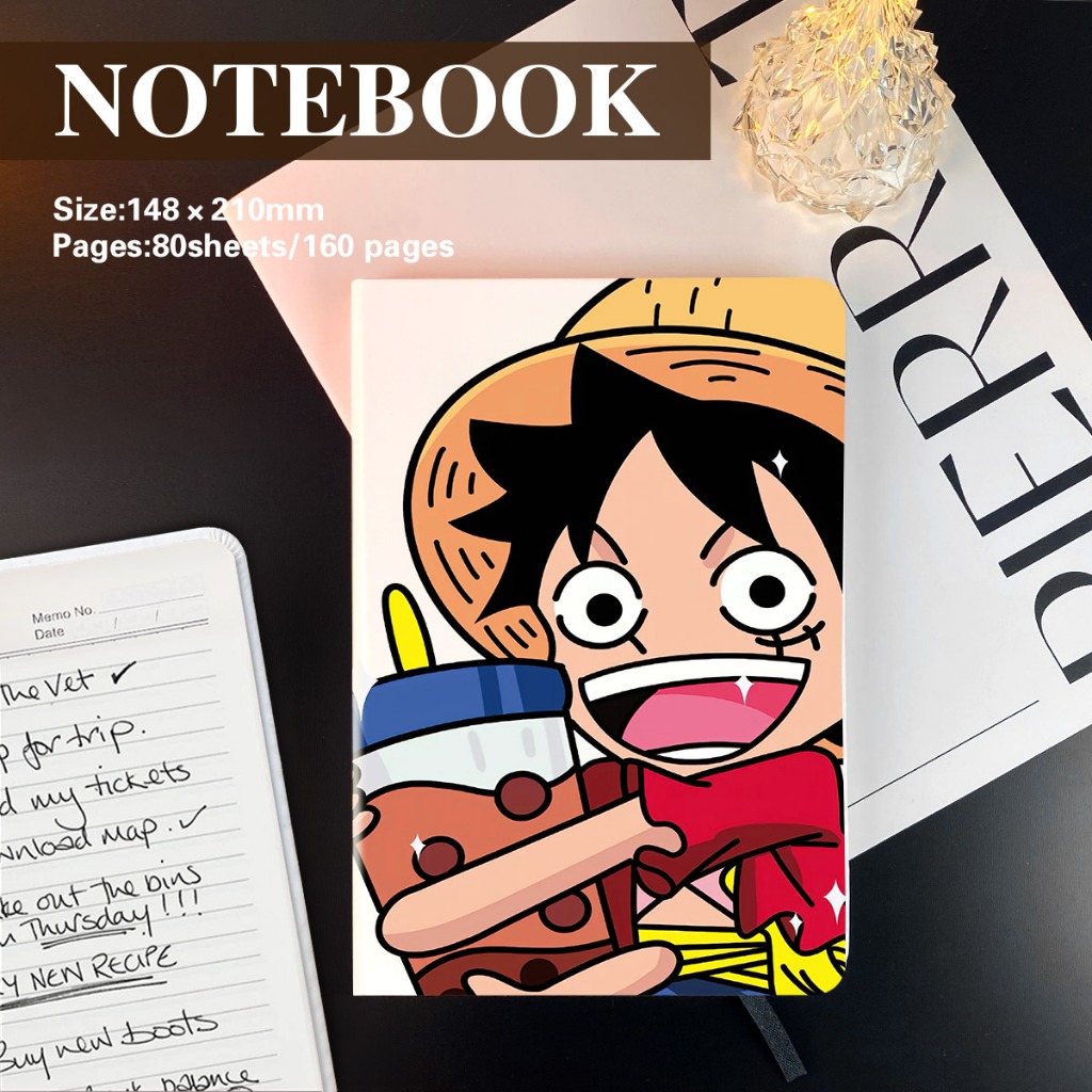 A5/A6 One Piece Luffy sheep head cowhide thickened notebook school ...