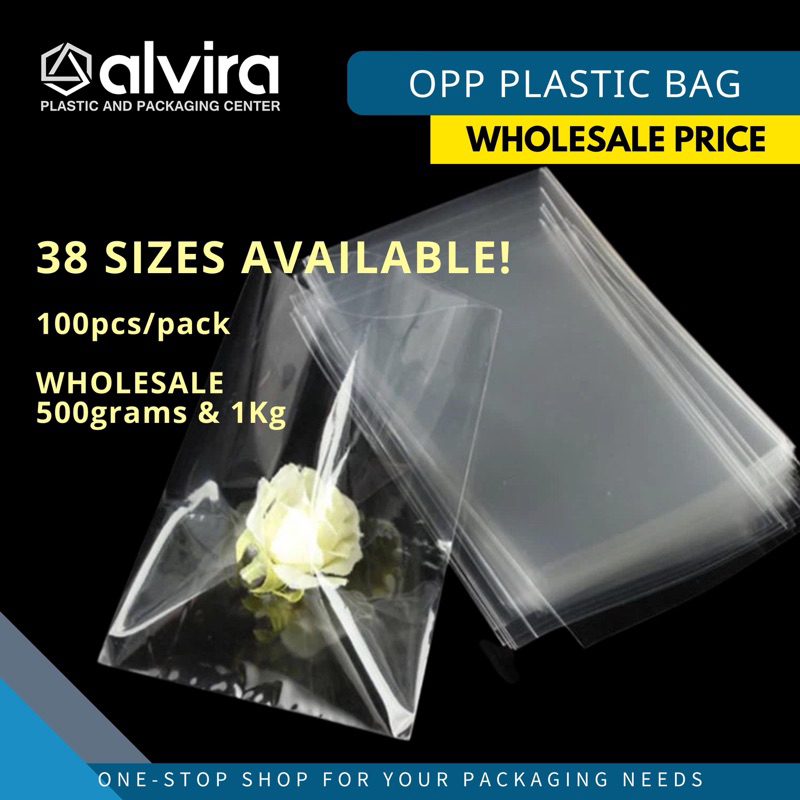 OPP Plastic bag without adhesive (100pcs, 500grams and 1kg) | Shopee ...