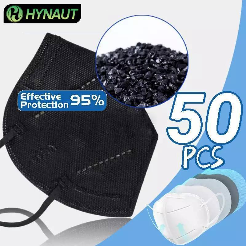 Hynaut Kn95 Face Mask Anti-Dust Anti-Haze Anti-Formaldehyde 50 Pcs 5 ...