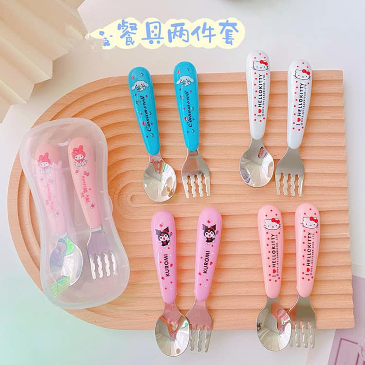 8028 SPOON SET FOR KIDS WITH CASE CHARACTER SPOON SET | Shopee Philippines