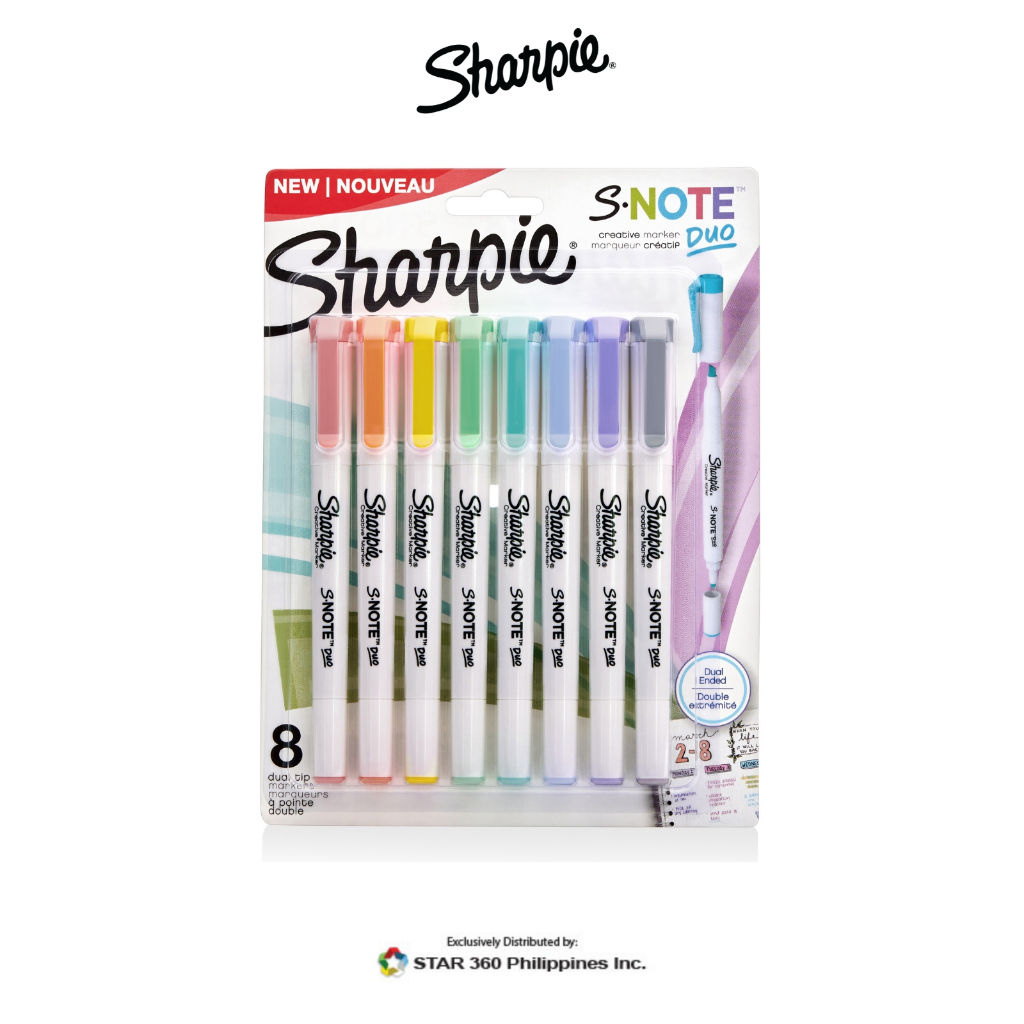 Sharpie Snote Dual Tip Creative Markers (Marker/Highlighter Hybrid ...