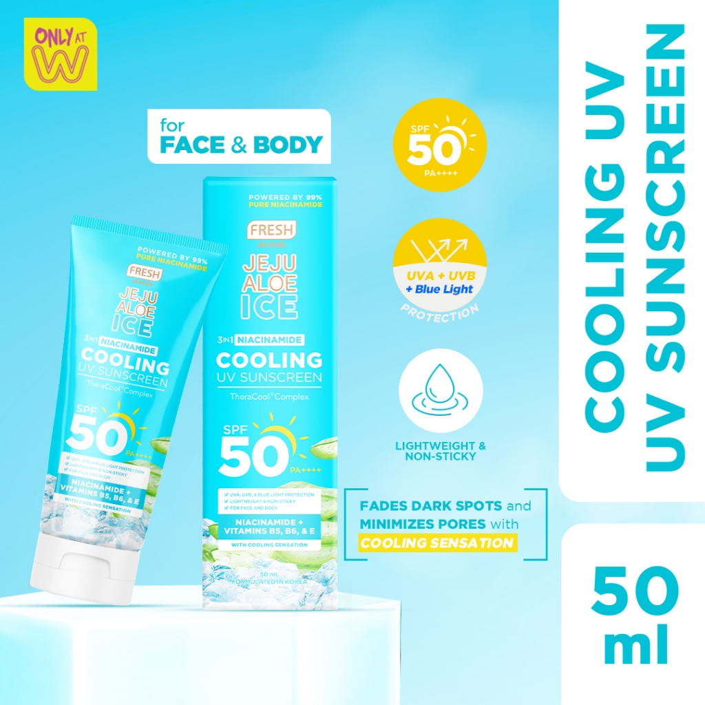 FRESH Skinlab Jeju Aloe Ice 3 in 1 Niacinamide Cooling UV Sunscreen ...