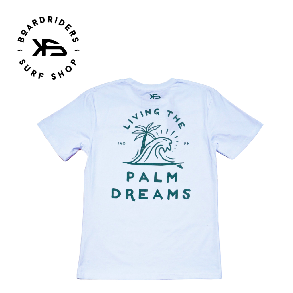 Kudo Surf Siargao Palm Dreams Men's Tee (White) | Shopee Philippines