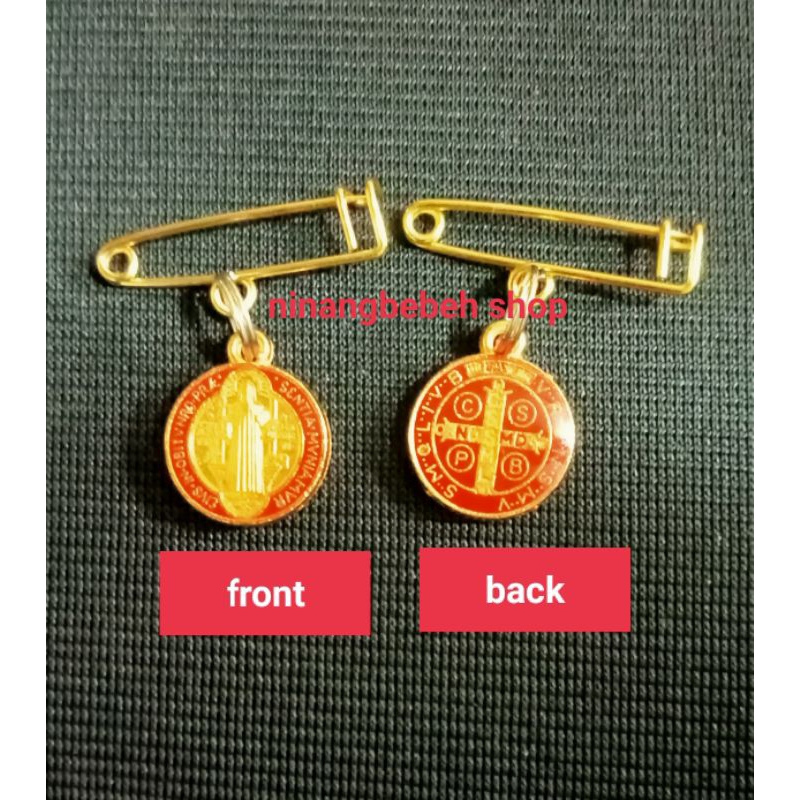 St.Benedict medal pin protection against bad luck curses,evil ...