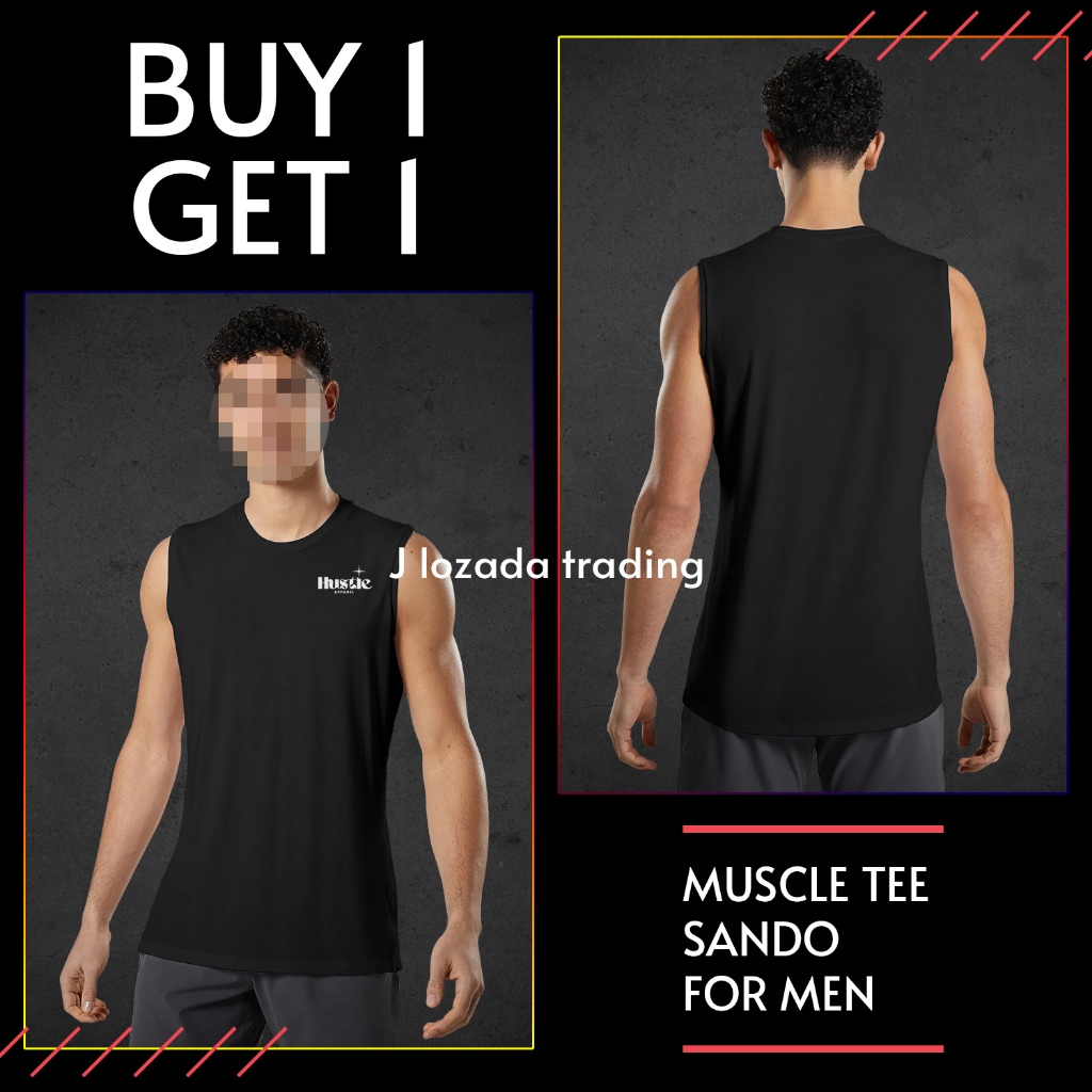 DAILY_BUY 1 GET 1 SND 10 MUSCLE TEE SANDO FOR MEN - Mens sleeveless tee ...