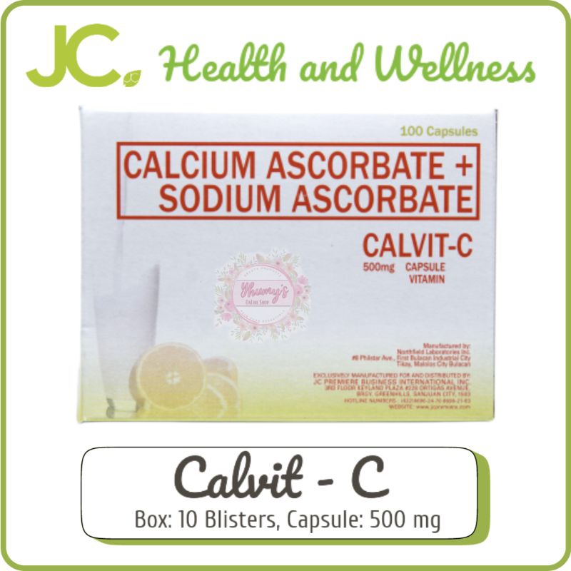 CaLvit-C 100 capsules | CaLcium Ascorbate + Sodium Ascorbate 500mg | Jc ...