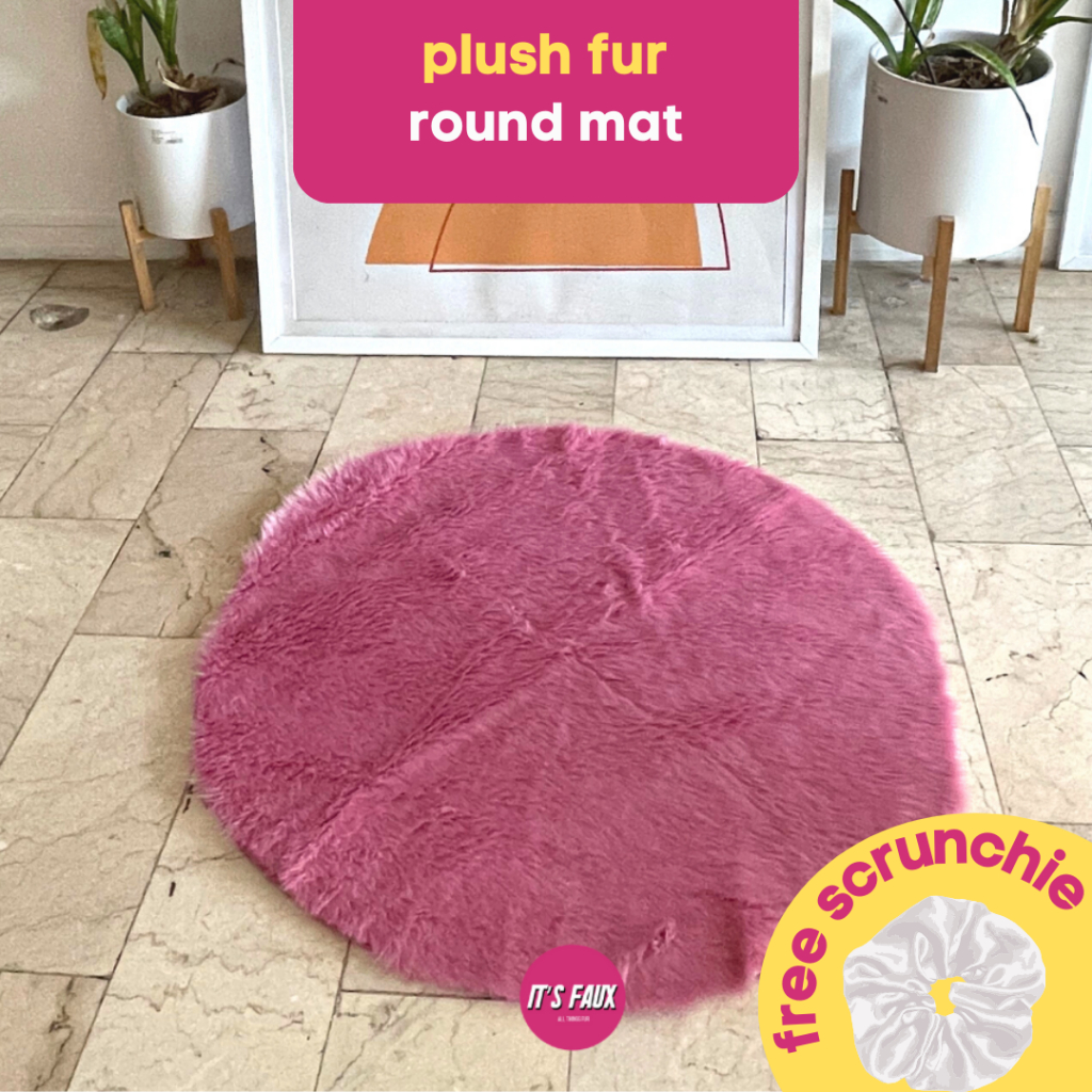Big Fur Round Mats | It's Faux PH | Shopee Philippines