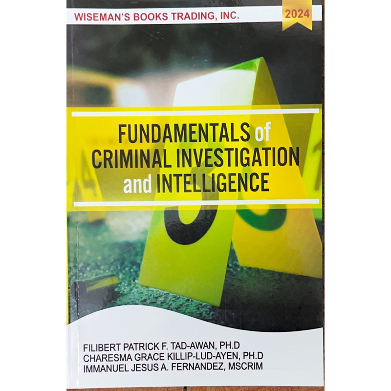 Fundamentals of Criminal Investigation and Intelligence | Shopee ...