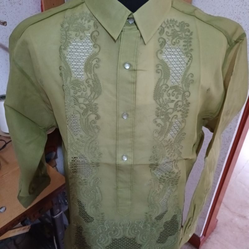 Men's Green Hand Made Barong | Shopee Philippines