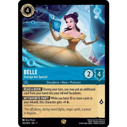 Belle Strange but Special #142/204 Legendary Disney Lorcana The First ...