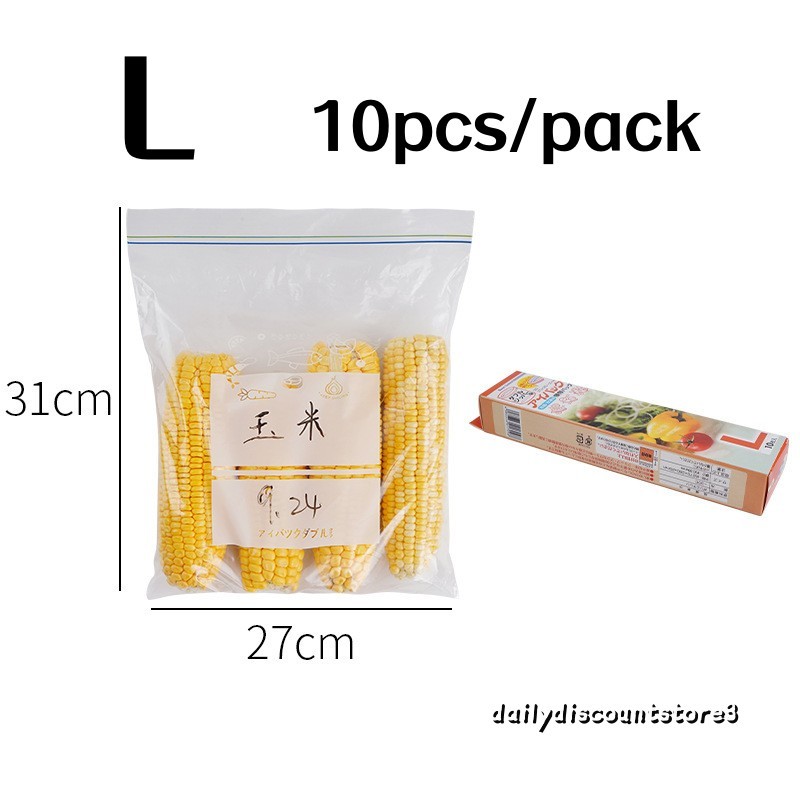 Zipper type food storage bag vegetable fresh-keeping bag double sealed ...