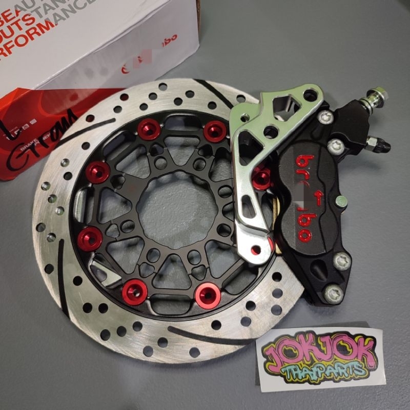 Honda Click/Beat 4pot Left Caliper Set w/ Bracket & 4holes 220mm Float ...