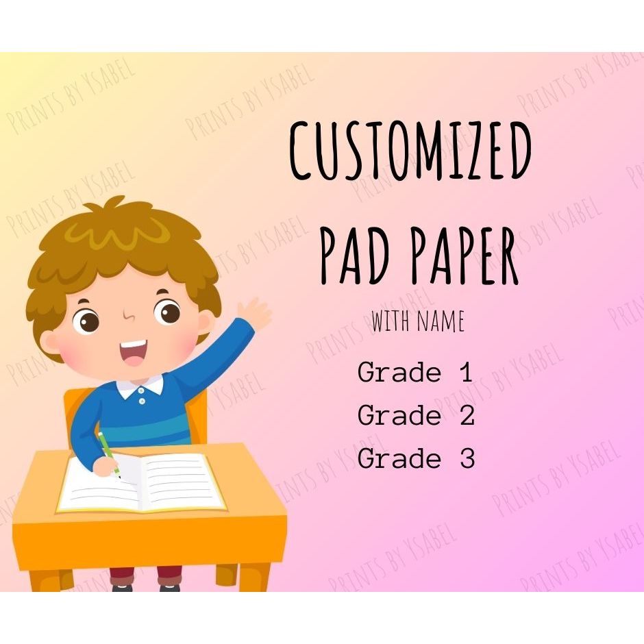 Customized Pad Paper - with name on the bottom | Shopee Philippines