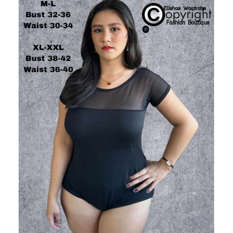 EW AVA SEMI BOYLEG ONE PIECE MESH SWIMSUIT ACTUAL PHOTO | Shopee Philippines