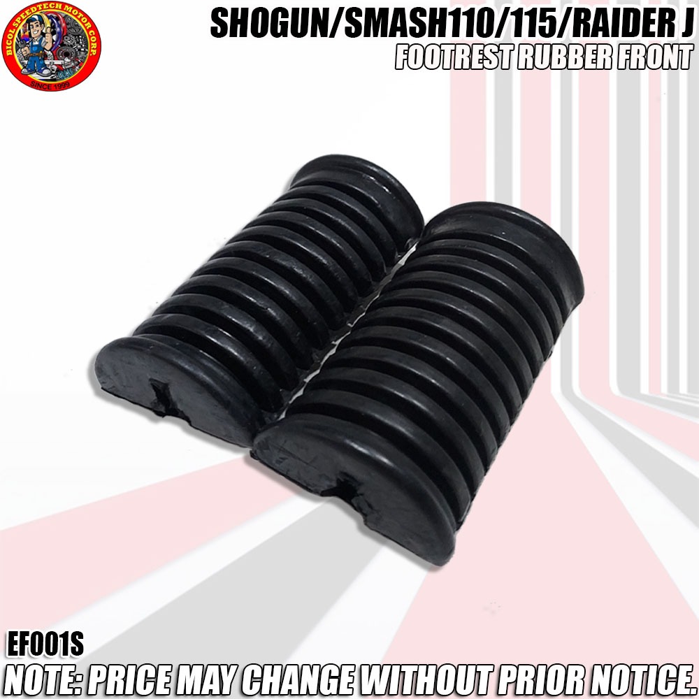 SHOGUN/SMASH110/115/RAIDER J 110 FRONT FOOTREST RUBBER SET (EF001S ...