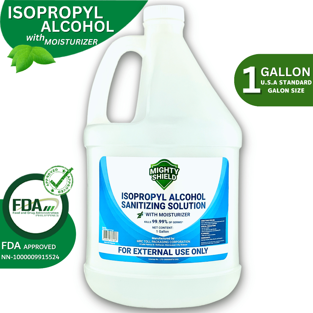 Mighty Shield Isopropyl Alcohol with Moisturizer - M. Shield 1 GALLON ...