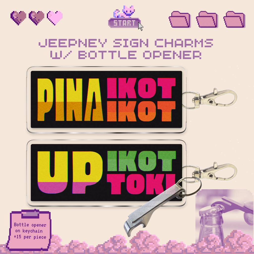 UP Ikot Jeepney Karatula Acrylic Keychain Charms with Bottle Opener ...