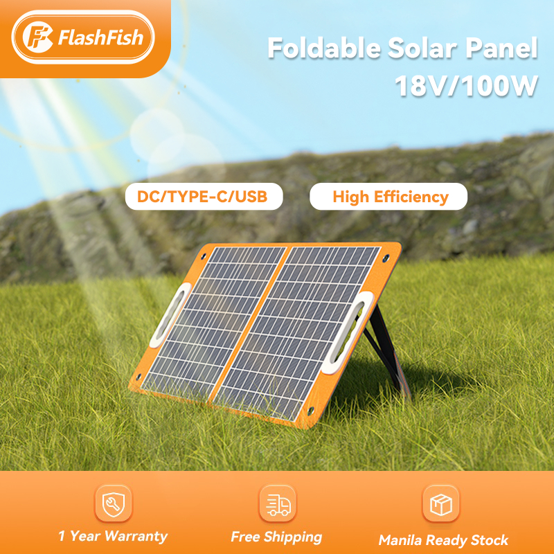 Flashfish 60W 100W 200W Foldable Solar Panel Monocrystalline Silicon ...