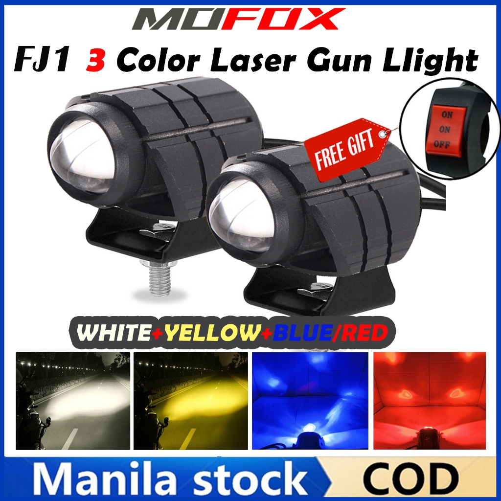 MOFOX FJ1 30W Laser Gun Waterproof LED Mini Driving Light MDL Red/Blue ...