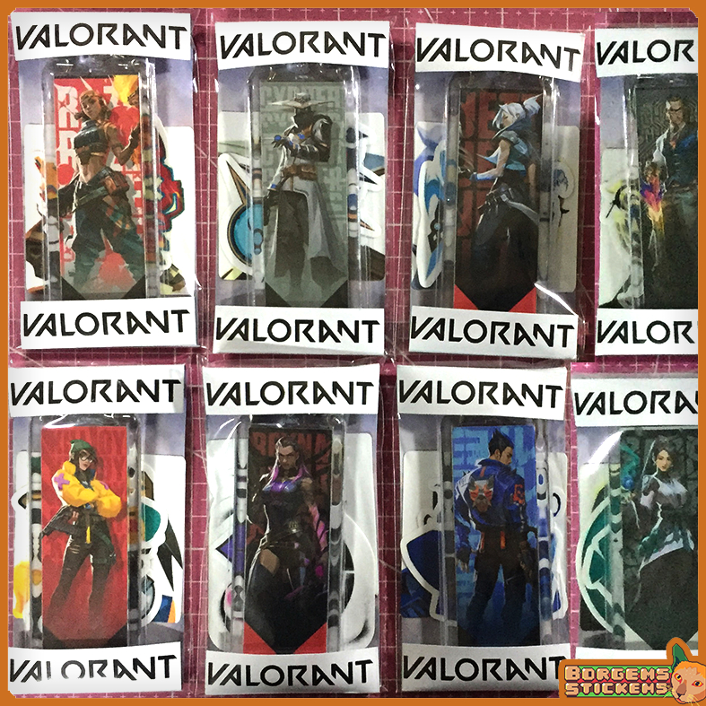 Valorant Agents Acrylic Keychain with Vinyl Stickers set. Valorant Game ...