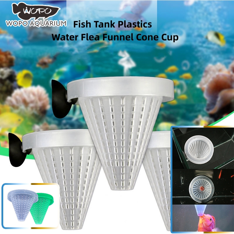 Aquarium Fish Tank Plastics Water Flea Funnel Cone Cup Ring Nematode ...