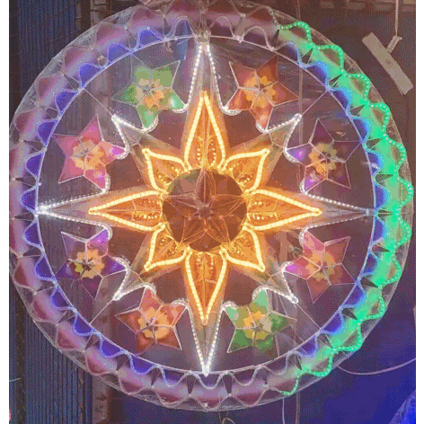 Christmas Lantern Big Parol Tala 32 inches LED lights Decoration/Capiz ...