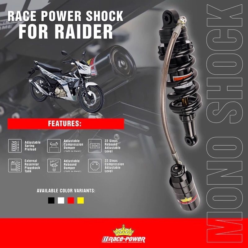 RACE POWER REAR SHOCK R150 FI/CARB(made in thailand) | Shopee Philippines