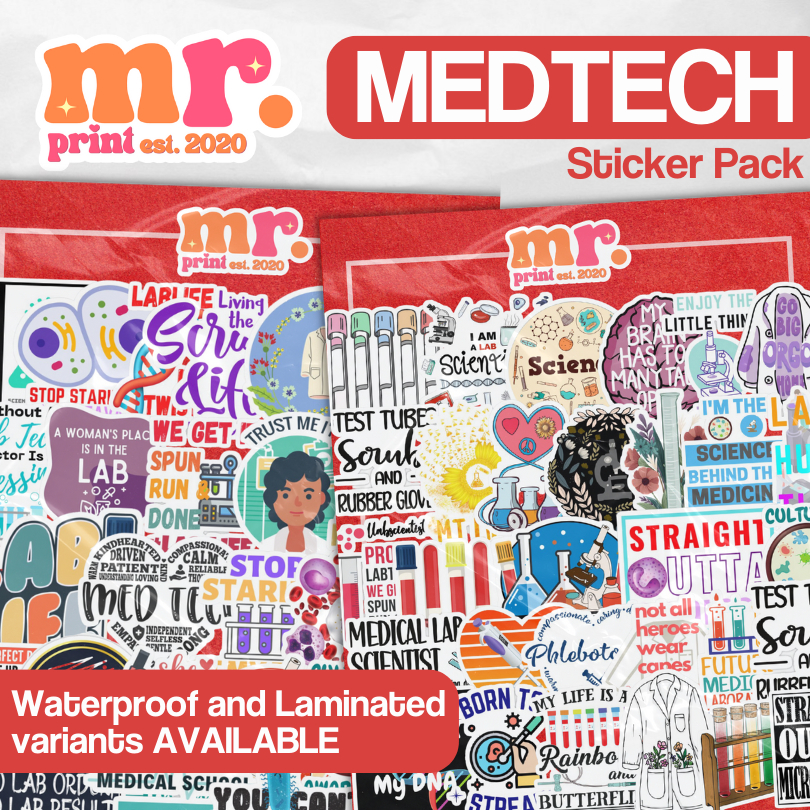 50 PCS| MEDTECH STICKERS MEDICAL TECHNOLOGIST WATERPROOF STICKER ...