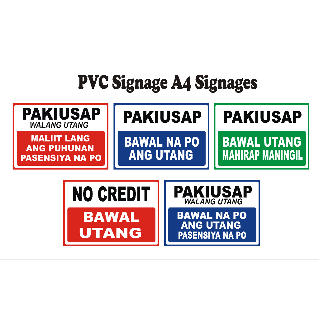 PVC Signages Wall Establishments etc. | Shopee Philippines