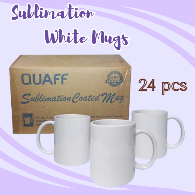 PROMO (24pcs/box) QUAFF Coated White Mug 11OZ | Shopee Philippines