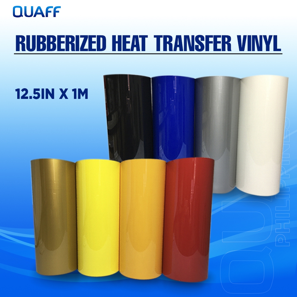 QUAFF Korea Rubberized Heat Transfer Vinyl CDP (12.5 inches x 1 meter ...